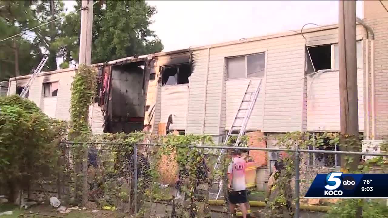 OKCFD: 4 people taken to hospital after fire sparks at northwest ...