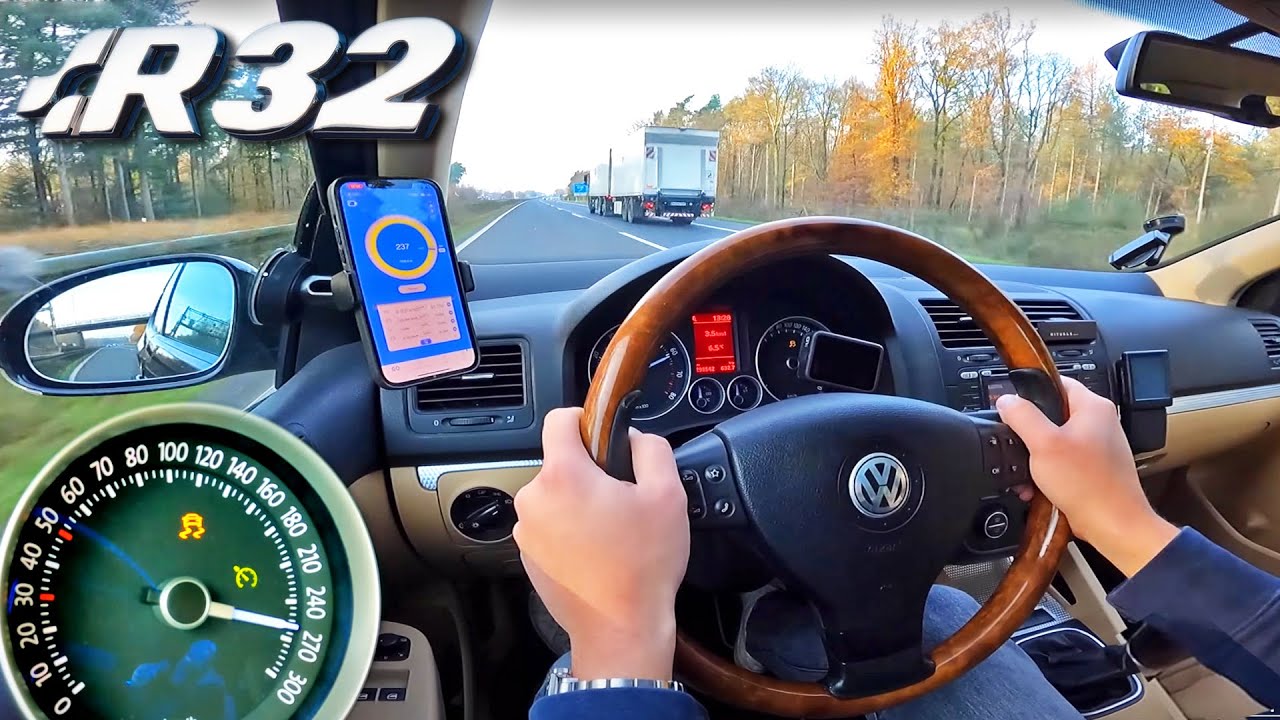 VW Golf R32 MK5 Autobahn Top Speed Test