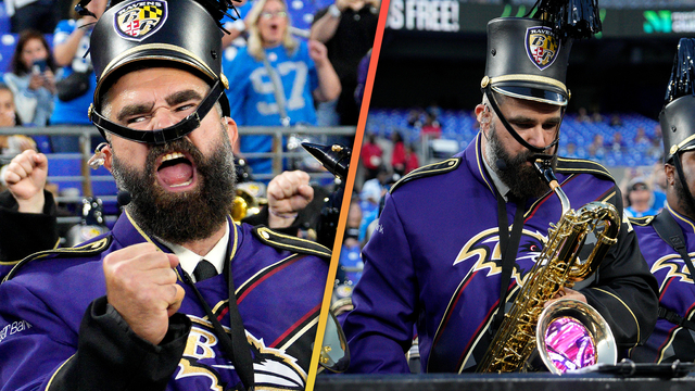 Jason Kelce Gives SURPRISING Sax Performance With Ravens Marching Band!
