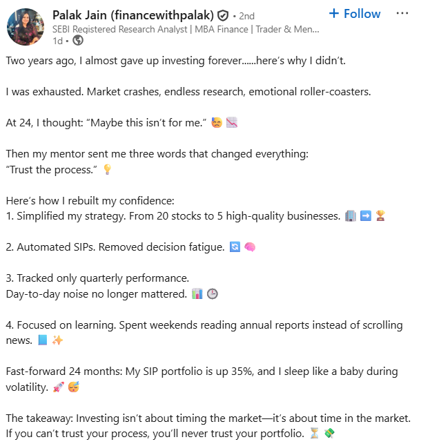 Why staying consistent matters more than timing the market, says expert