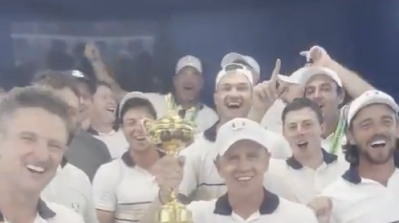Ryder Cup, lo sfottò della squadra europea vincitrice del torneo è ...