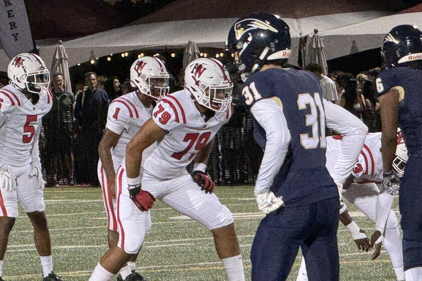 Prep talk: Bryce Williams, 6 feet 8, 270 pounds, excels in a new sport