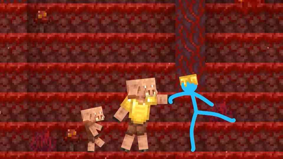 Beta Piglin War: Stick Figures Fight from the Start