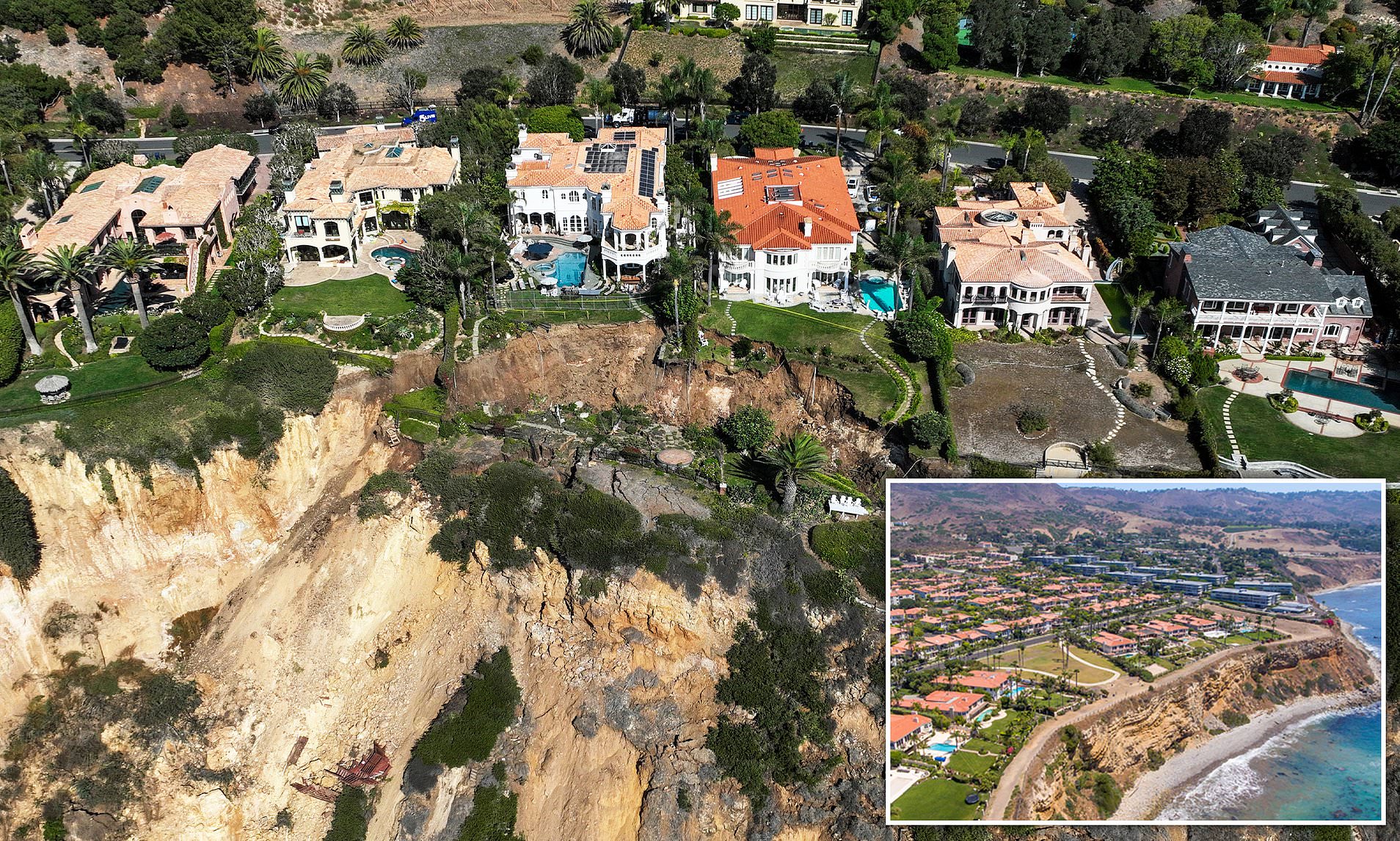 California mansions worth hundreds of millions on verge of collapsing ...