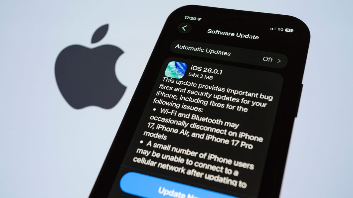 iPhone-Update: Apple veröffentlicht iOS 26.0.1