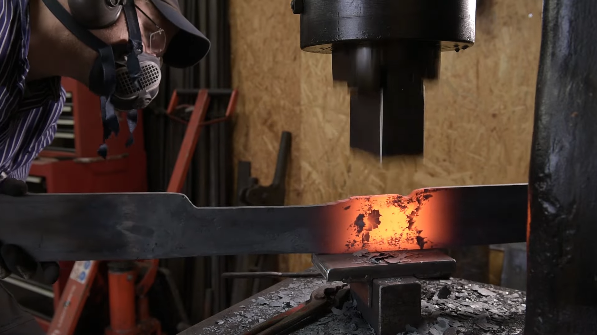 Forging a custom bench seat for a memorial