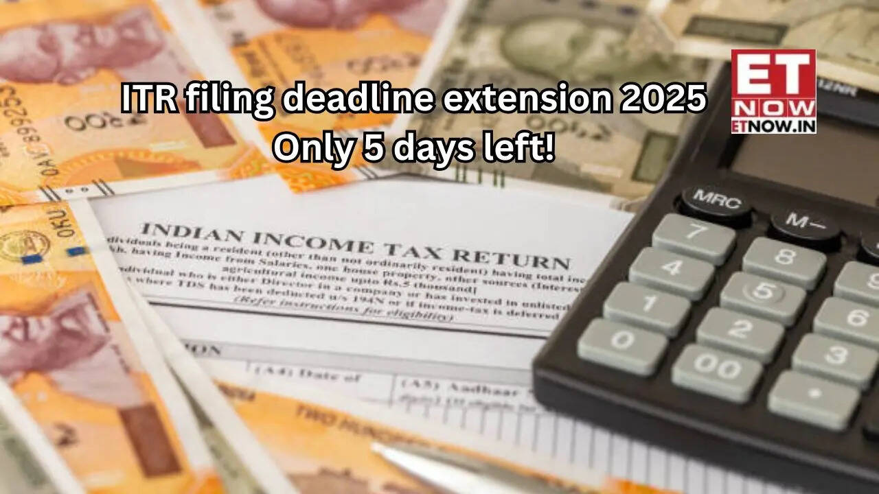 ITR filing deadline extension 2025: Only 5 days left! Expert warns ...