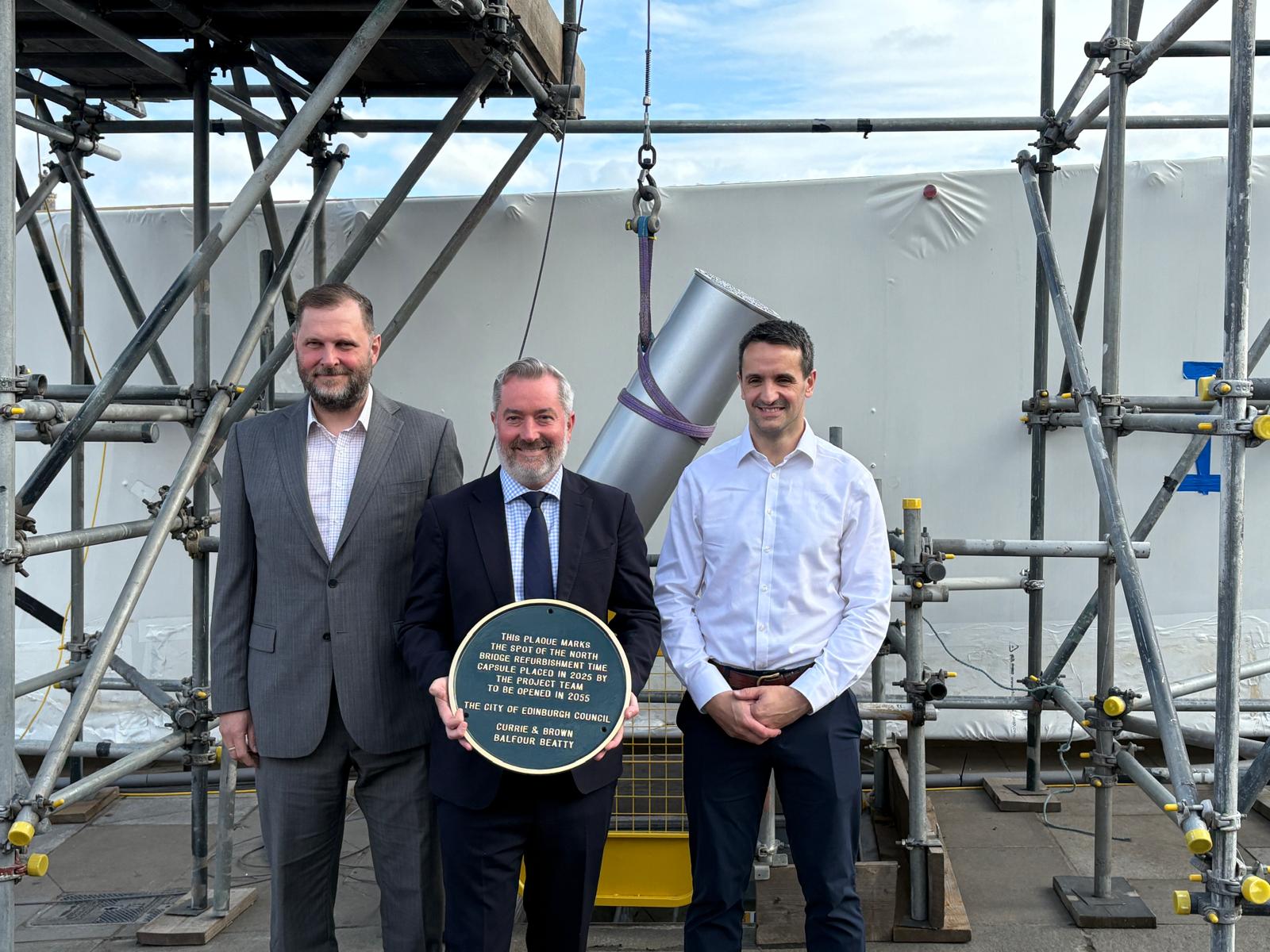Time capsule buried in Edinburgh's historic North Bridge to mark seven ...