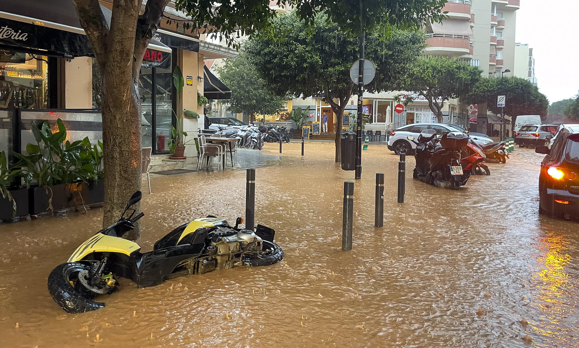 Ibiza resort turns into a lake as ferocious aftermath of Hurricane Gabrielle unleashes on island