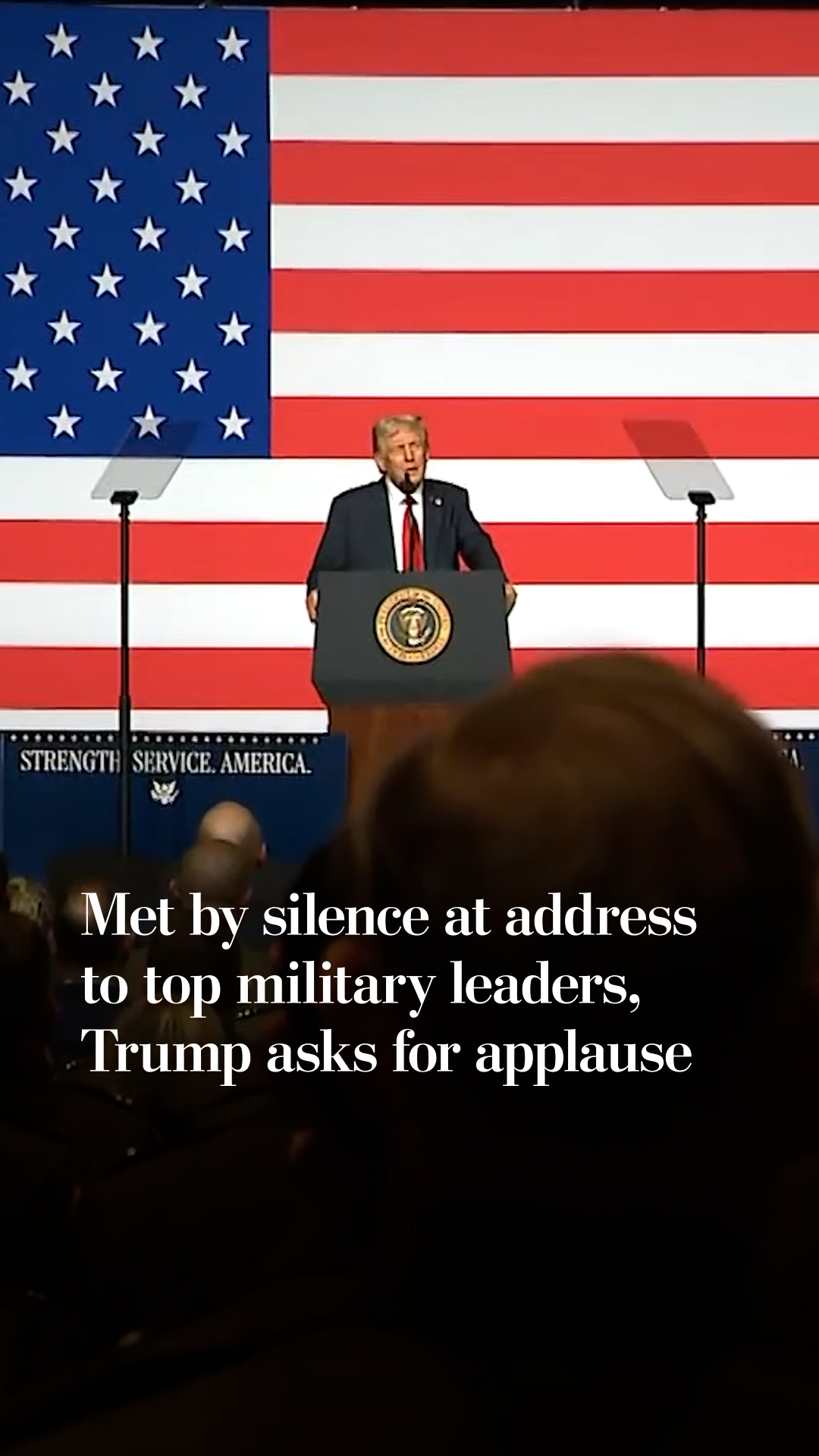 Met by silence at address, Trump asks for applause