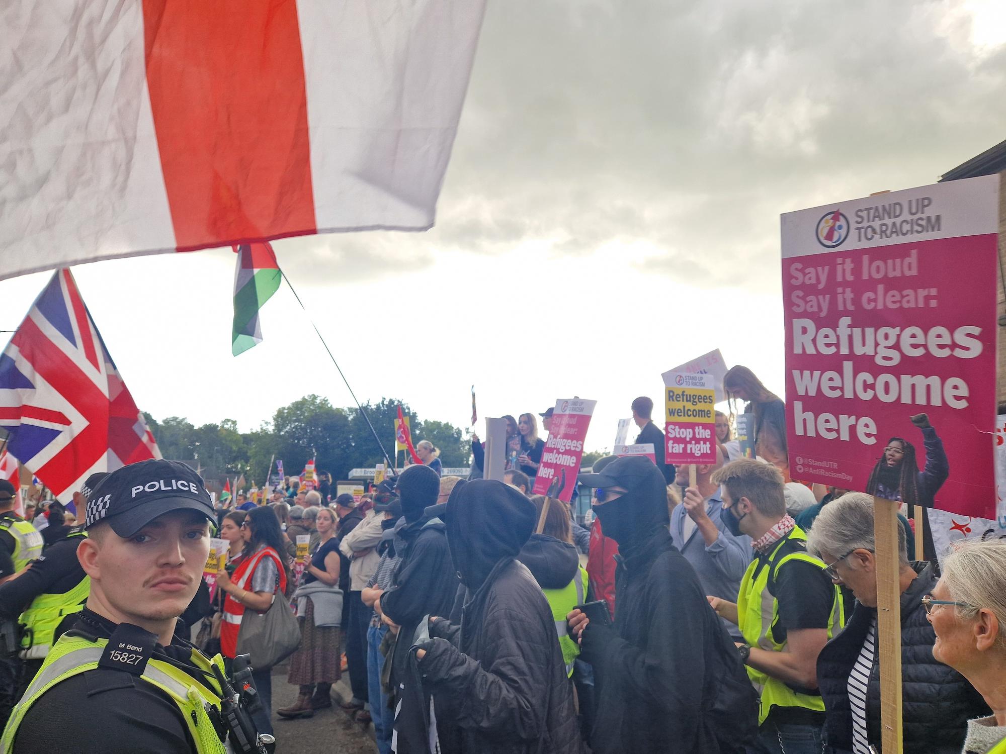 Watch: We spoke to people at protest outside Chesterfield hotel housing ...