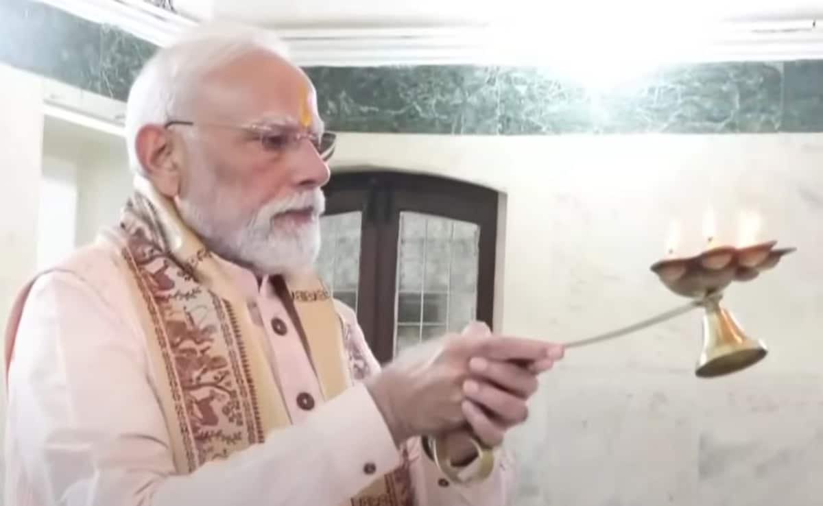 PM Modi Performs Aarti At Famous Temple In Delhi's 'Mini Bengal'
