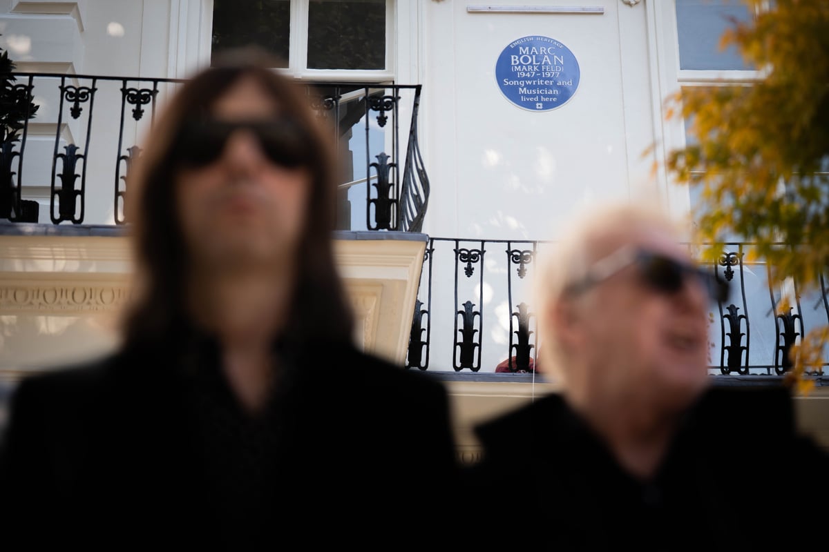 Marc Bolan honoured with blue plaque outside London home
