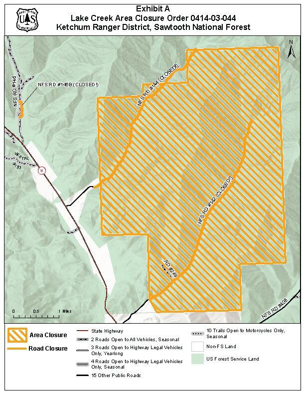 Area and road closures issued for the Lake Creek Fire