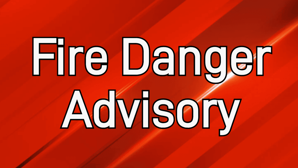 Fire Danger Advisory issued by Alabama Forestry Commission