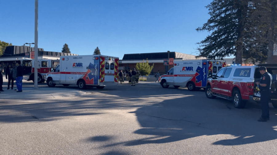 HAZMAT situation at Mitchell caused by smoking cell phone