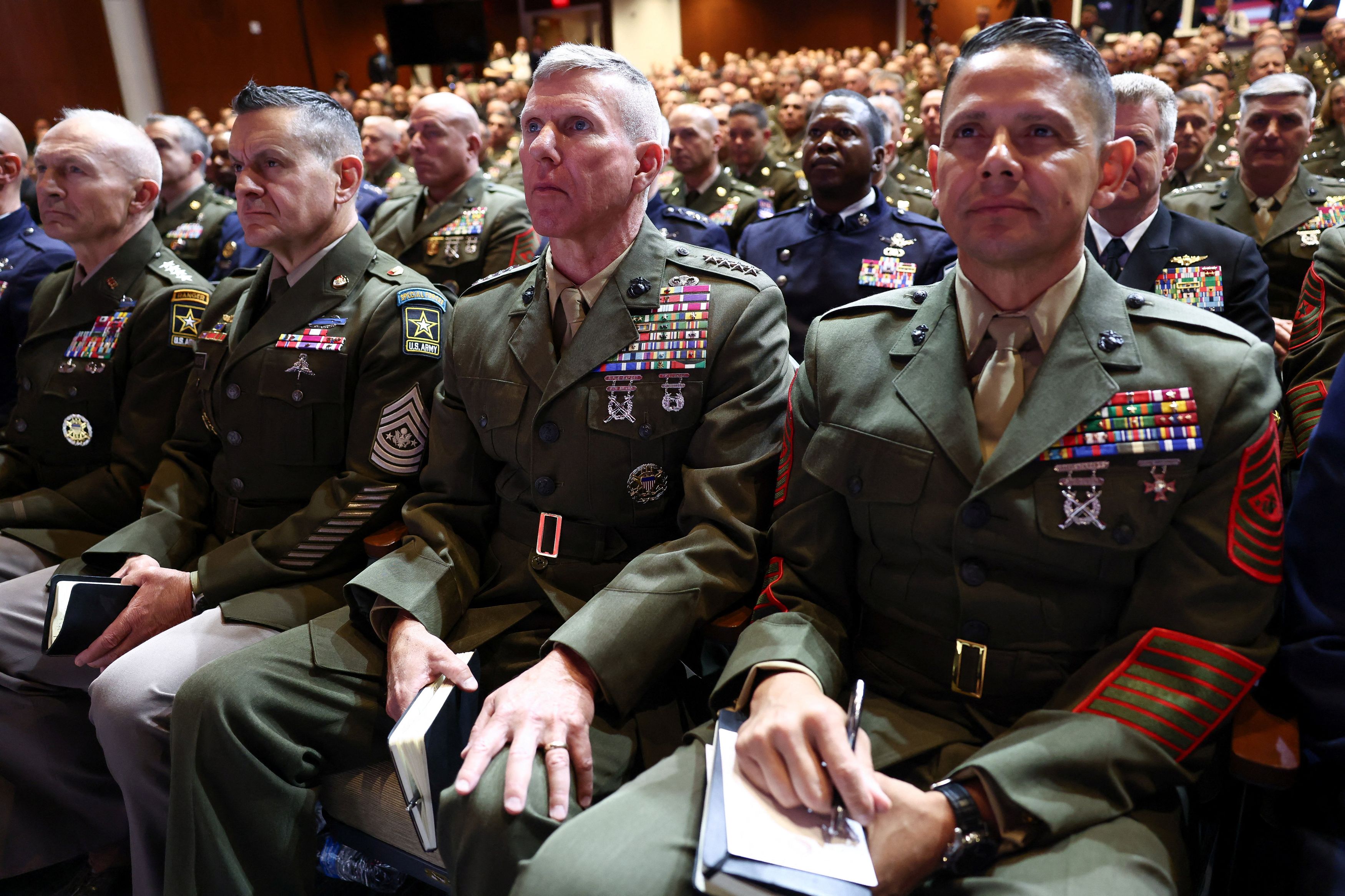 Trump defends using troops to police U.S. cities in address to military ...