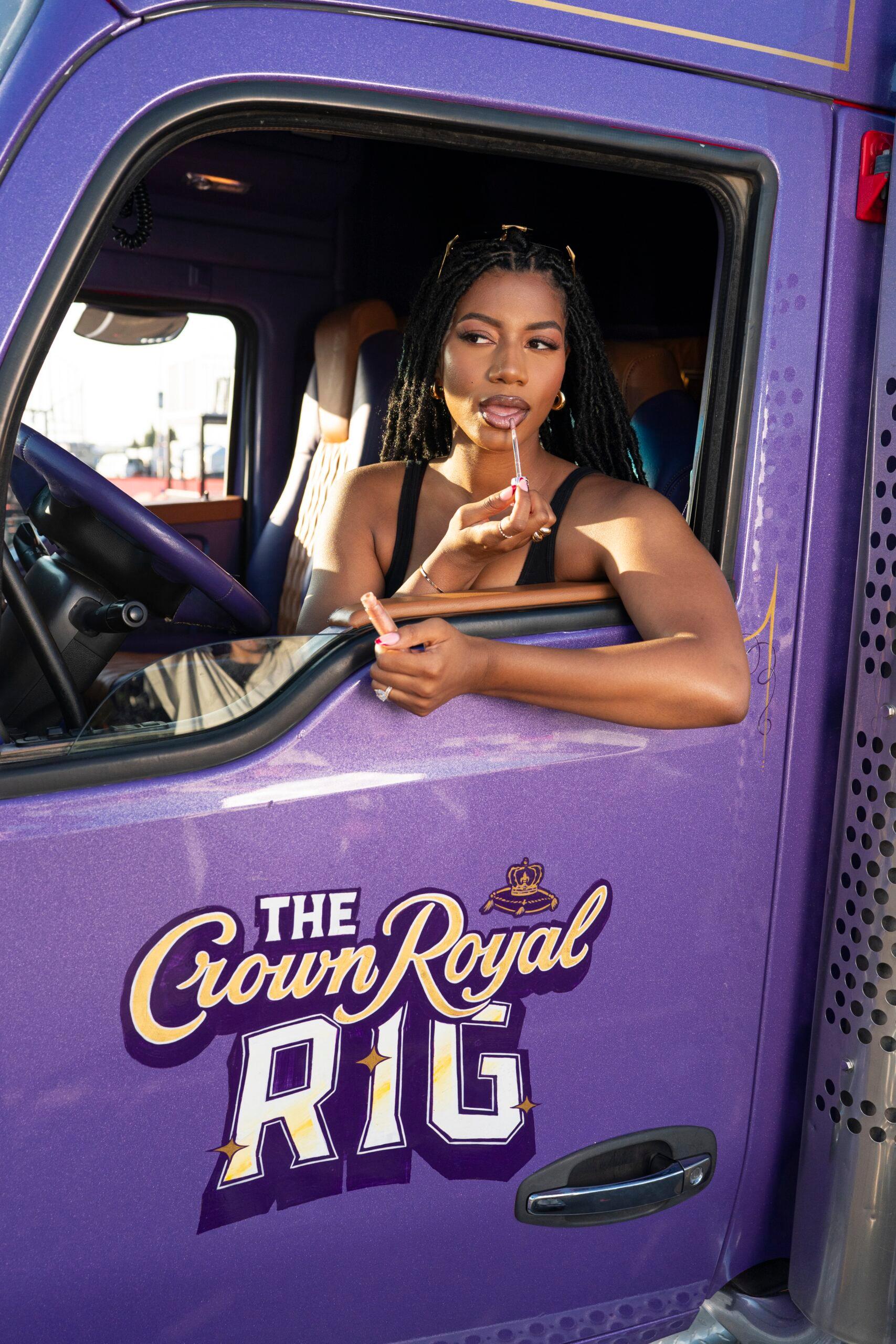 Passenger Princess Taylor Rooks Keeps NFL Fans Hyped With Crown Royal Rig