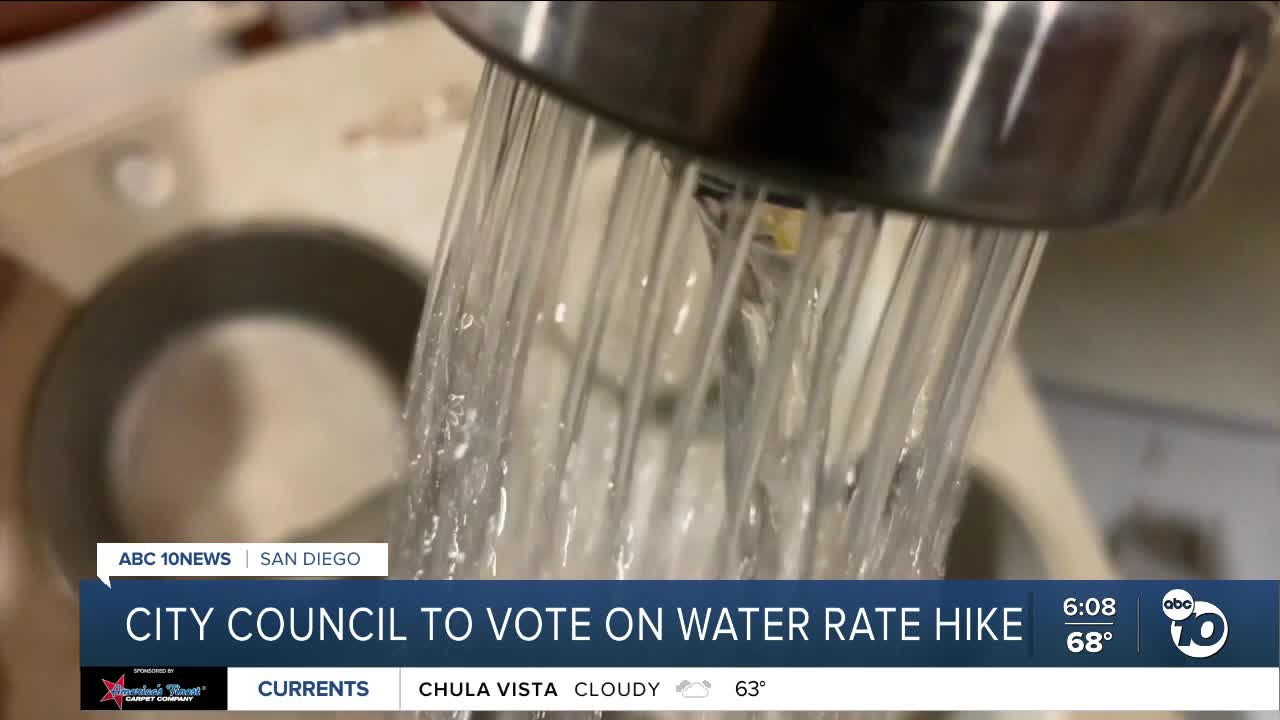San Diego City Council set to vote on water rate increase
