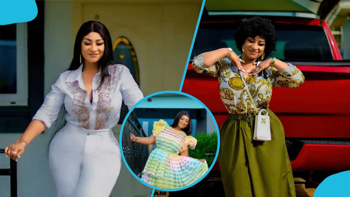 Ellen Kyei White looks resplendent in a colourful tulle dress for her ...