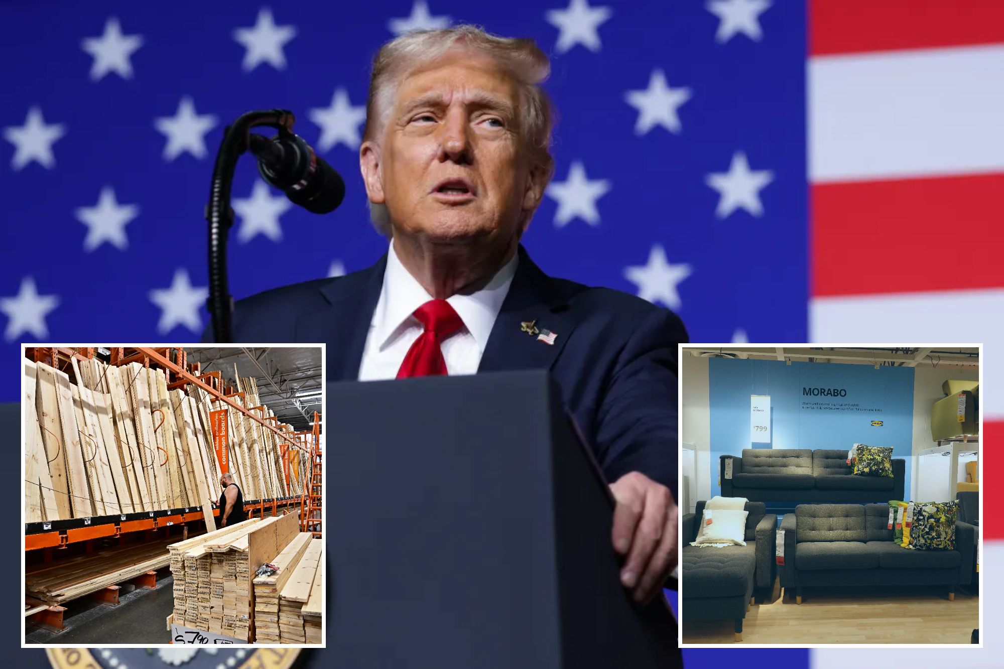 Trump unveils 10% tariff on wood, delays 25% duties on kitchen cabinets ...