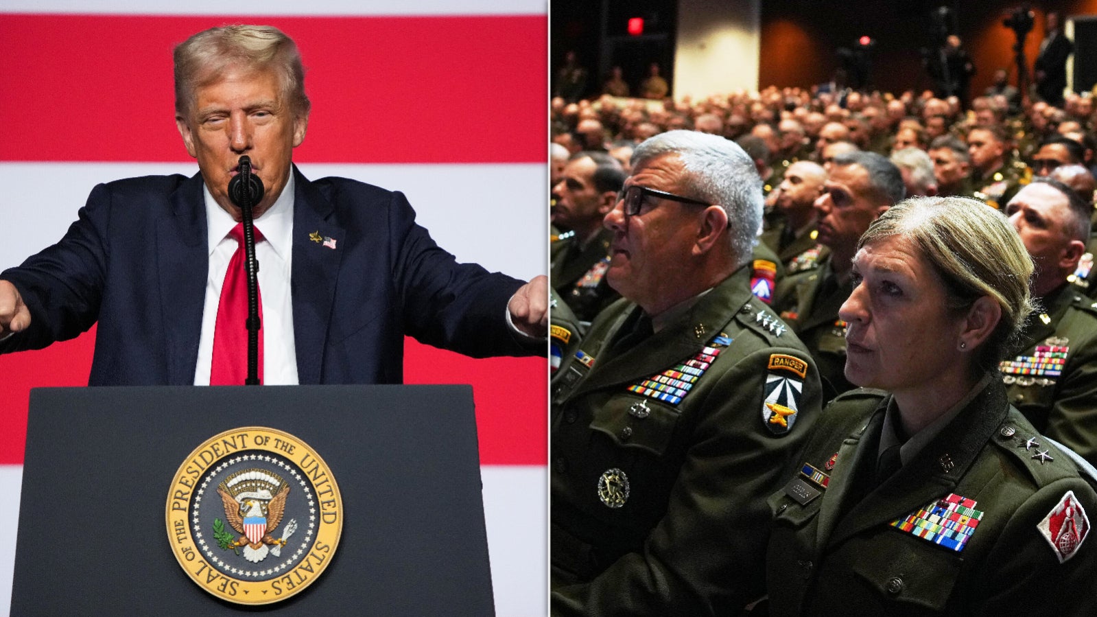 Trump Tells Military Leaders The Enemy Is 'Within'
