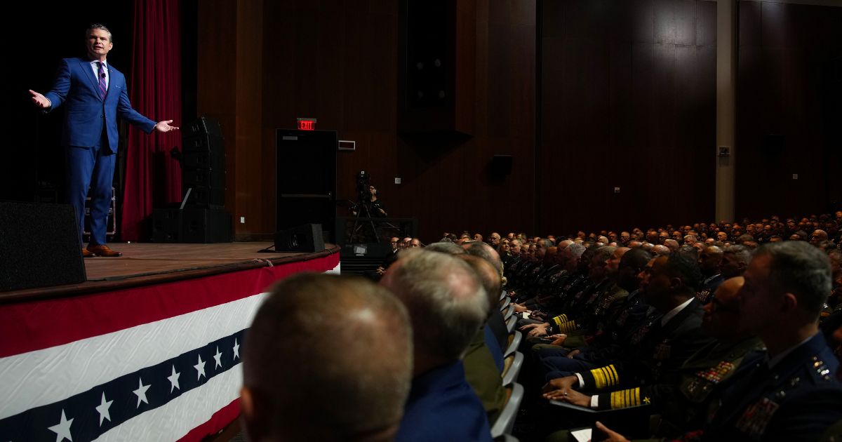 Hegseth Tells Generals and Admirals: 'If the Words I'm Speaking Today ...
