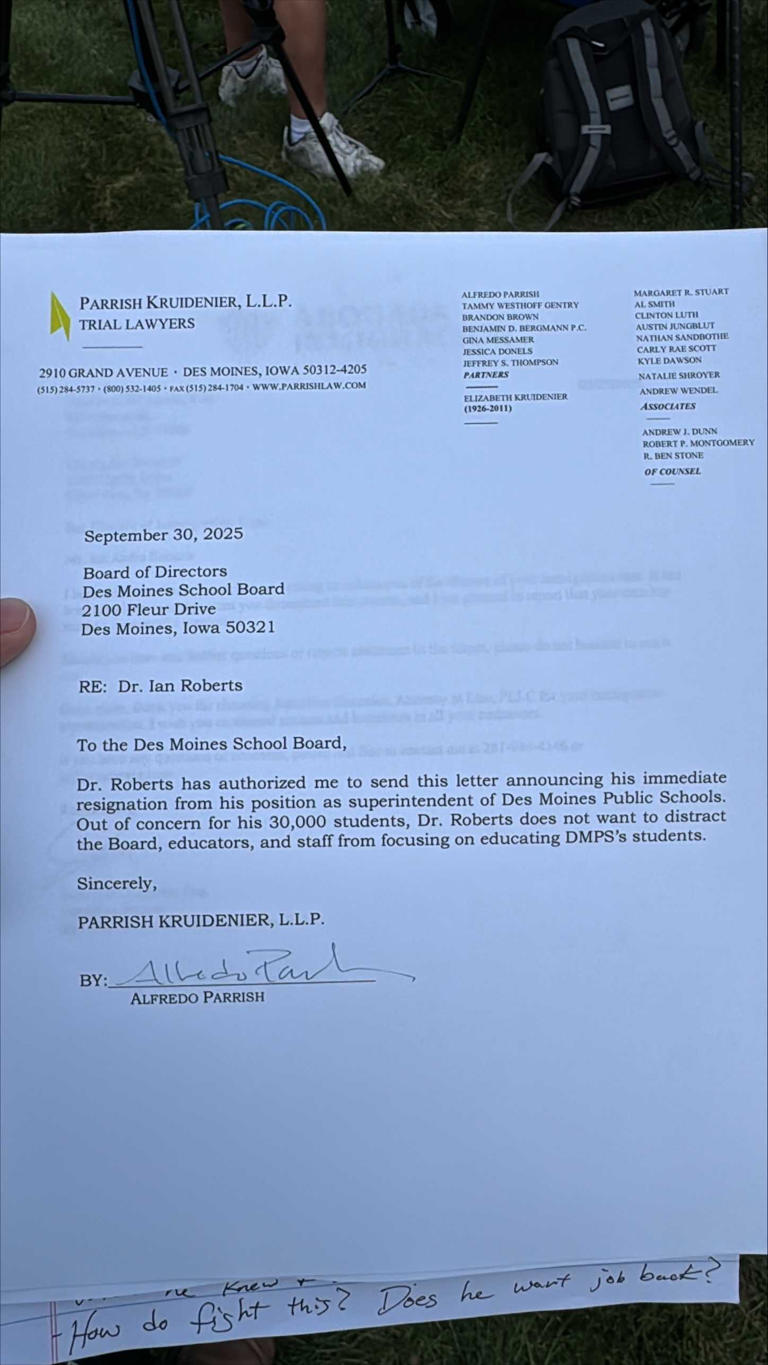 'Sad and troubling end': DMPS board votes to accept resignation of ...