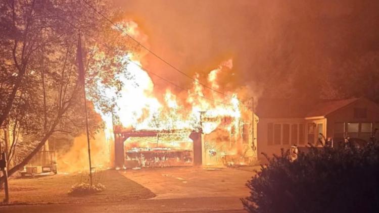 Garage destroyed and house damaged in early-morning Peru fire