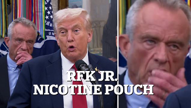 RFK Jr. takes a nicotine pouch at the White House