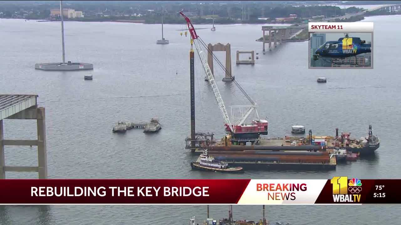 Video: First pylon ready for installation at Key Bridge site