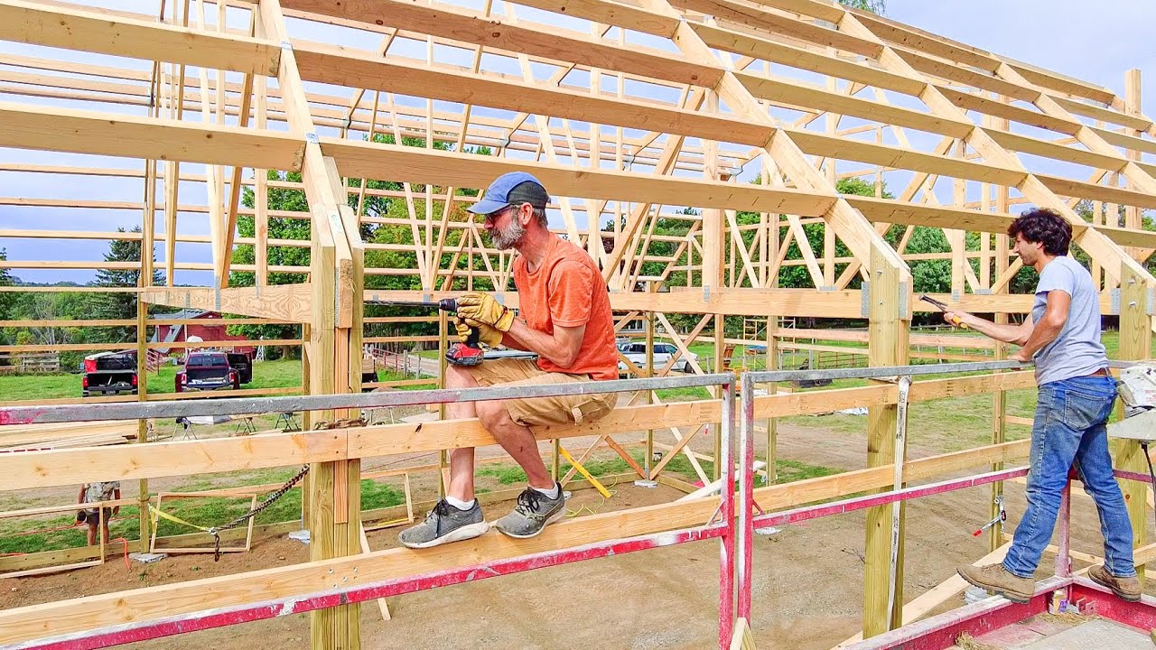 Another door hole - 40x72 gambrel post frame episode 9