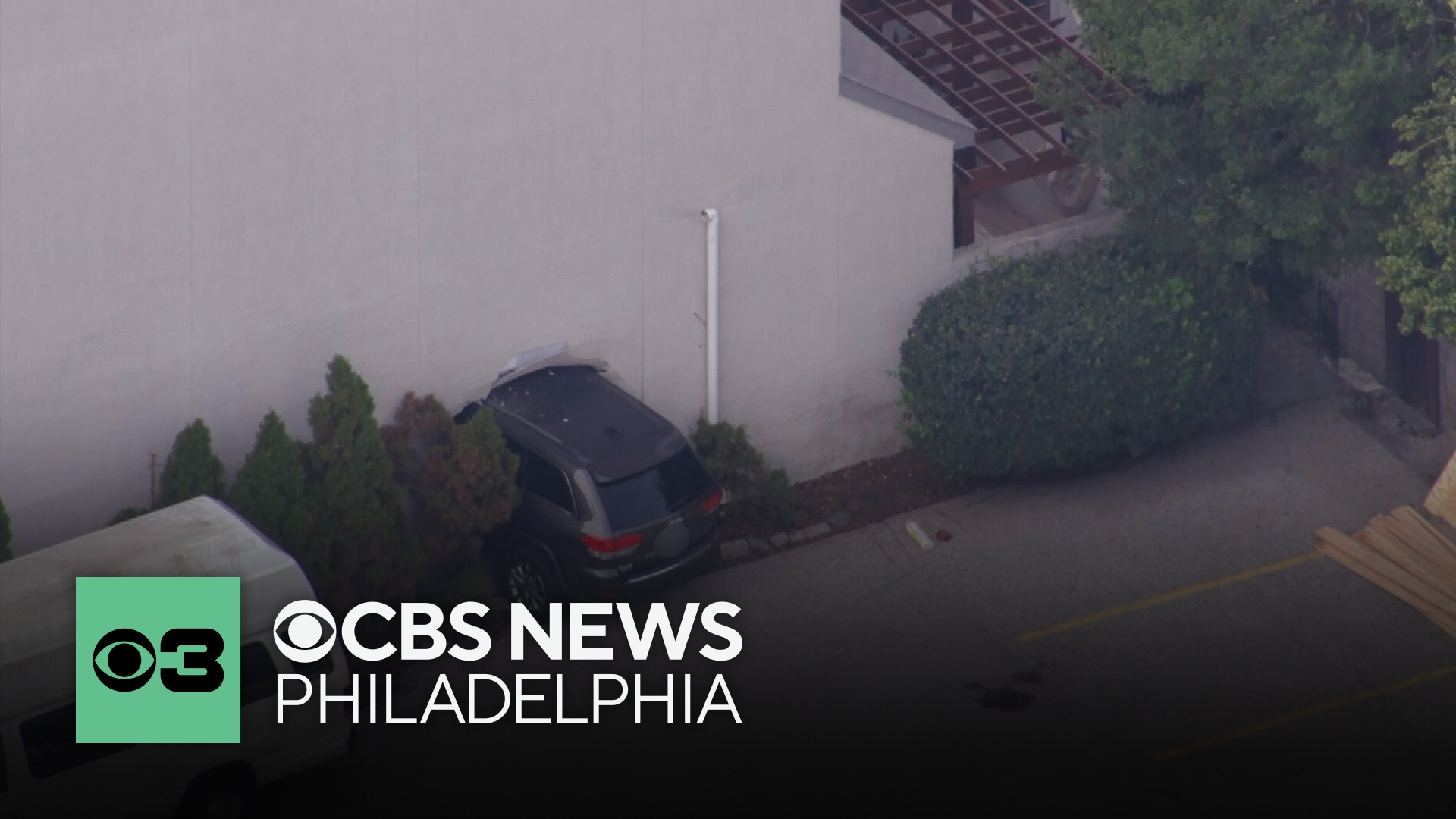 Car crashes through a wall at a home in Philadelphia's Center City