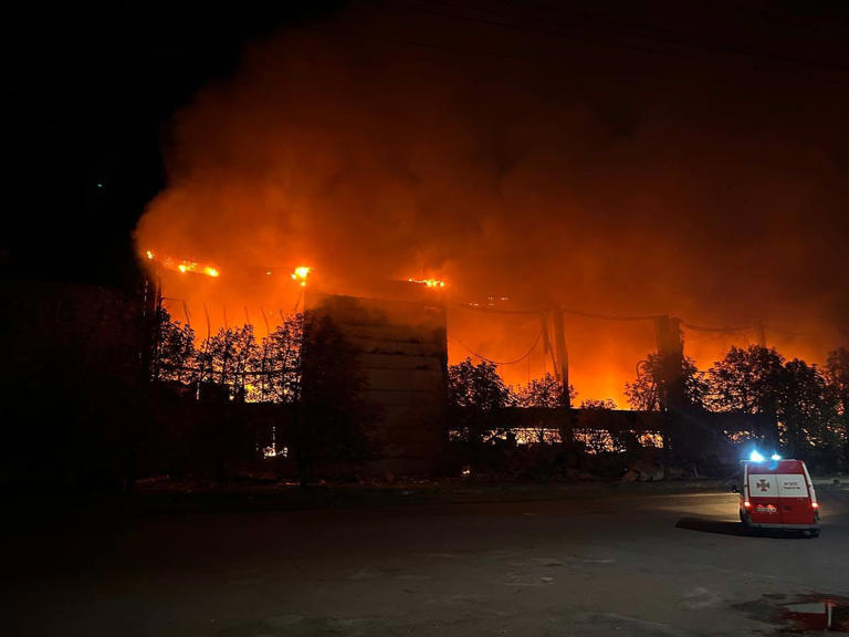 Massive fire at Chernihiv region plant after attack - Aftermath