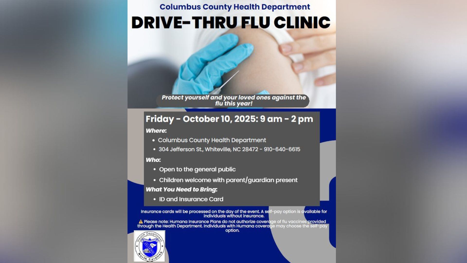 Drive-thru flu shots available at Columbus County Health Department ...
