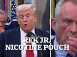 RFK Jr. takes a nicotine pouch at the White House