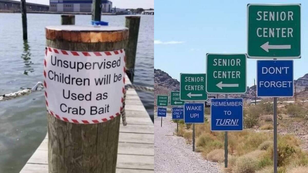 Signs that prove comedy comes from unexpected places