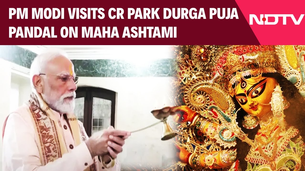 Durga Puja 2025 | PM Modi Visits CR Park Durga Puja Pandal Amid ...