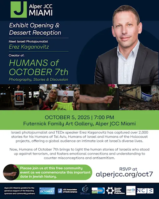 Alper JCC Miami to Host Exhibit Opening Reception: Humans of October ...