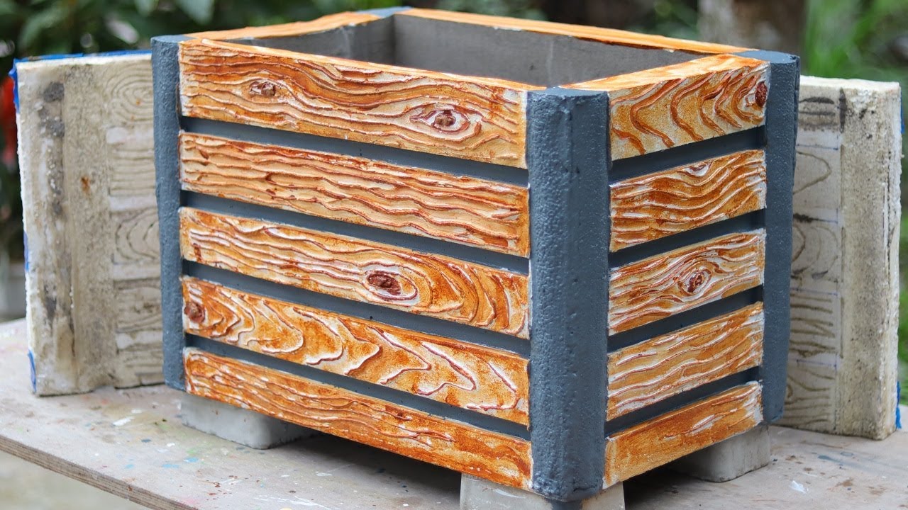 Styrofoam to cement: Unique pot casting project