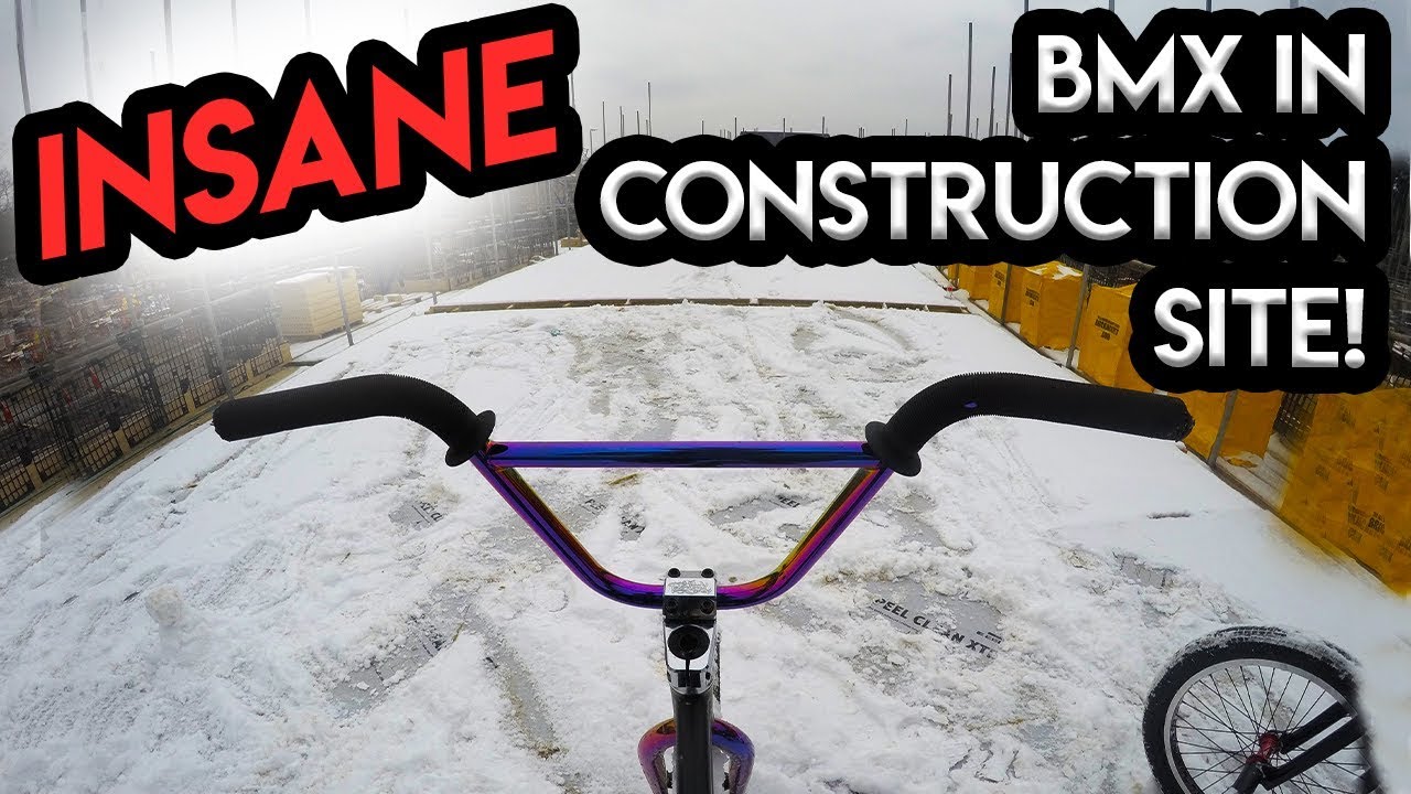 BMX Riding Adventure Inside a Construction Site