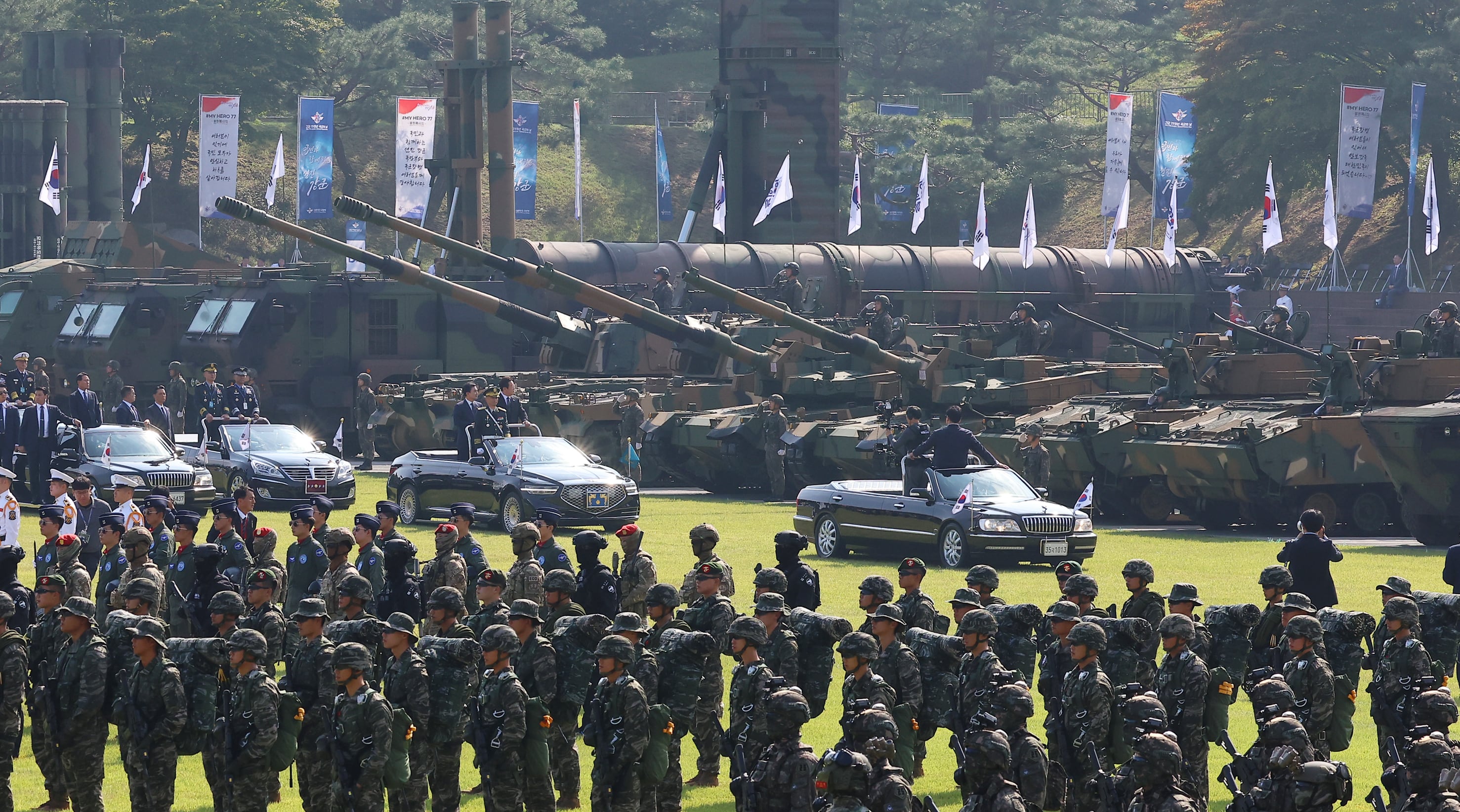 Armed Forces Day Parade Debuts Stealth Unmanned Aircraft, Hyunmoo-5 Missile