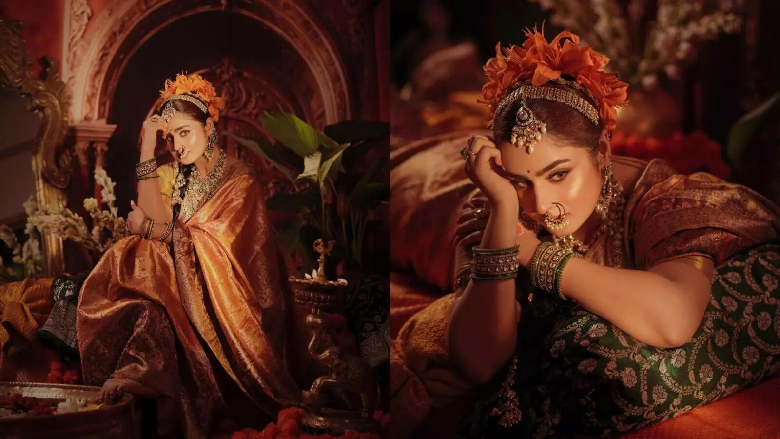 Ayesha Khan Stuns in Traditional Saree Look, Blending Heritage and Art