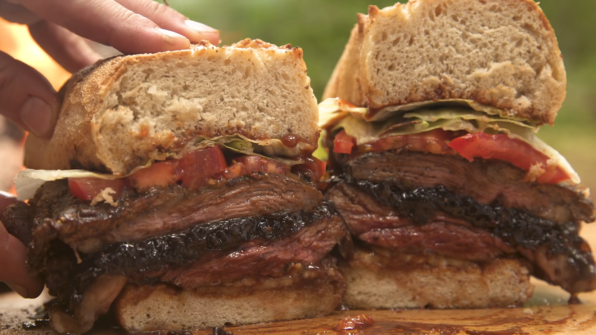 Cooking the Ultimate 1 Meter Steak Burger