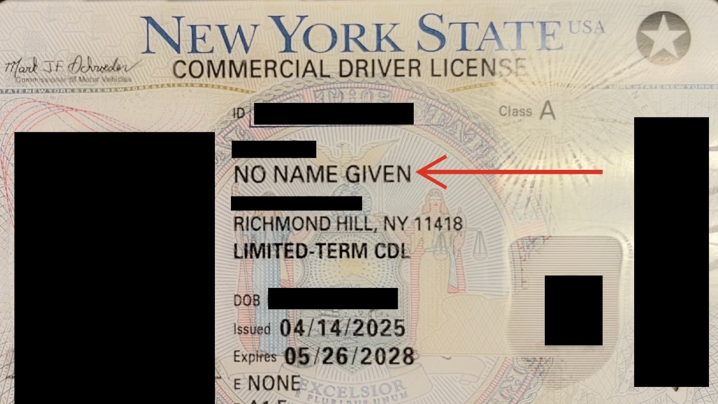 ‘No Name Given' CDL issued in NY flagged in Oklahoma ICE operation: Stitt