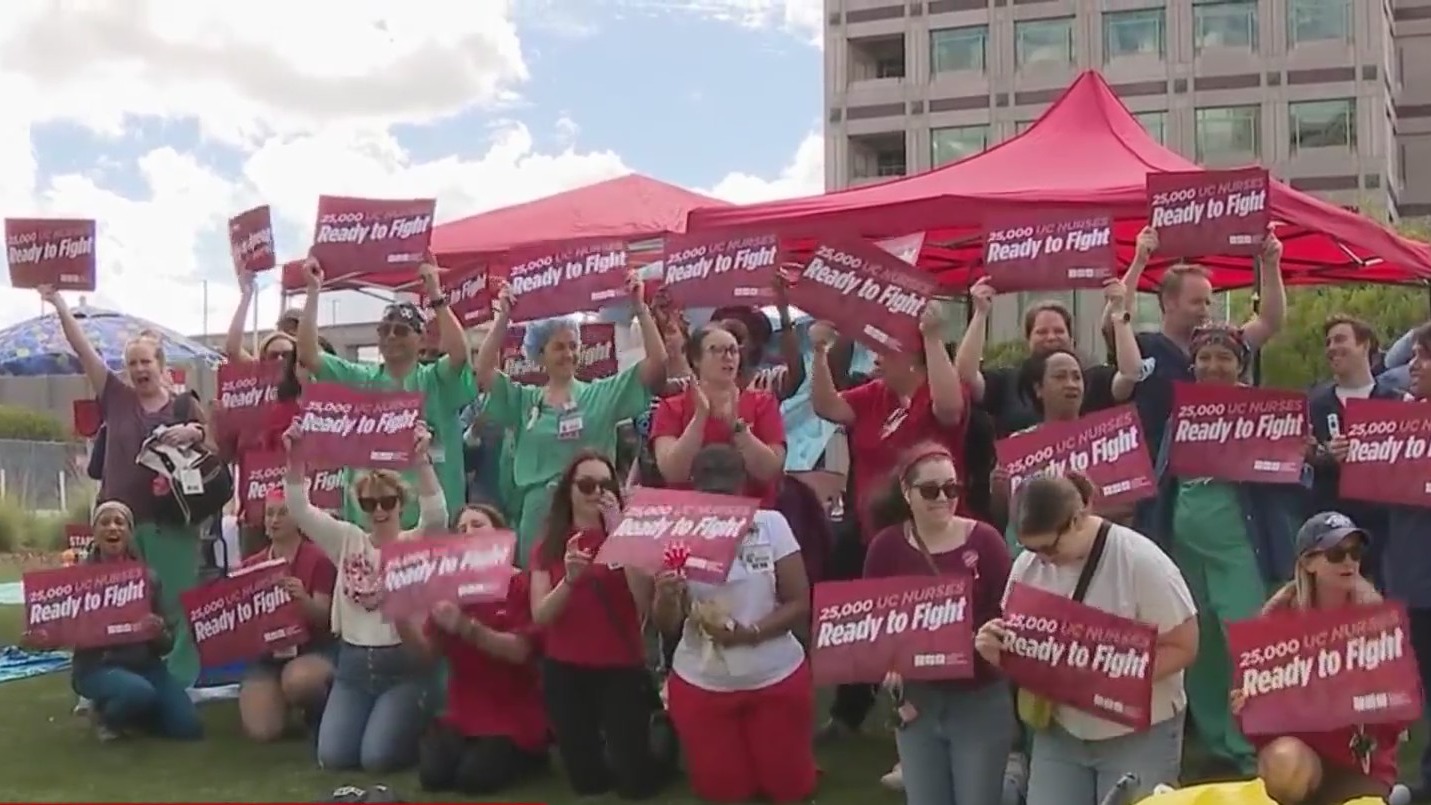 Registered nurses at UC Davis protest staffing and working conditions