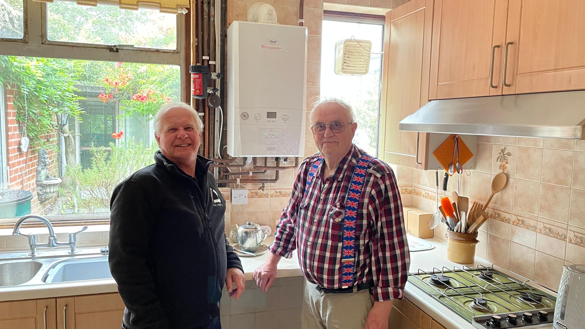 Pensioner receives free boiler after two freezing years