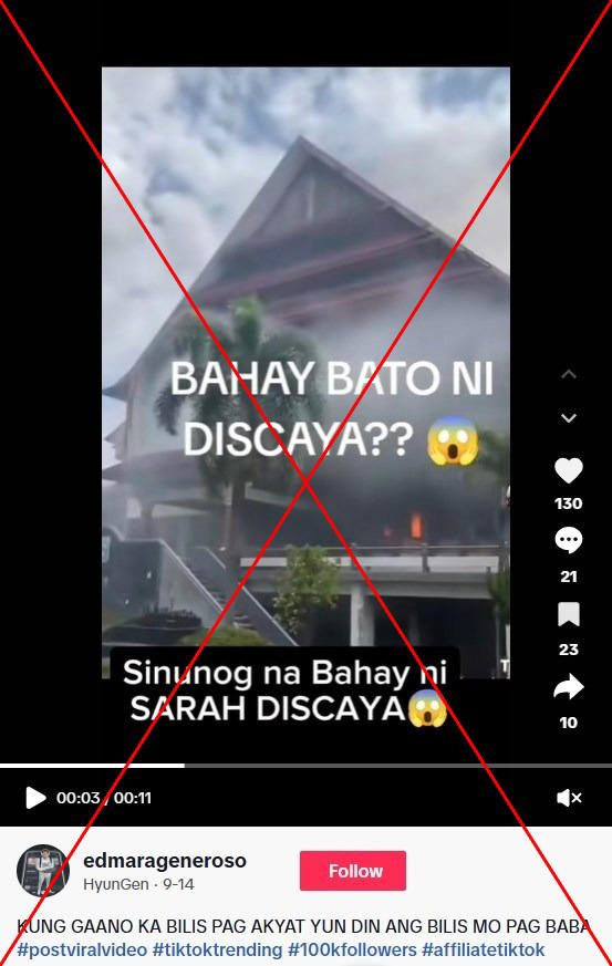 Blaze at Indonesian government building falsely linked to Philippines' corruption scandal