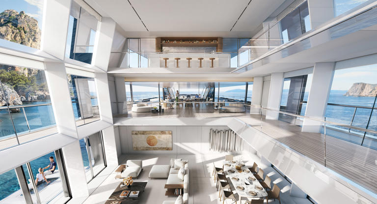 Foster + Partners brings triple-height interiors to megayachts with ...