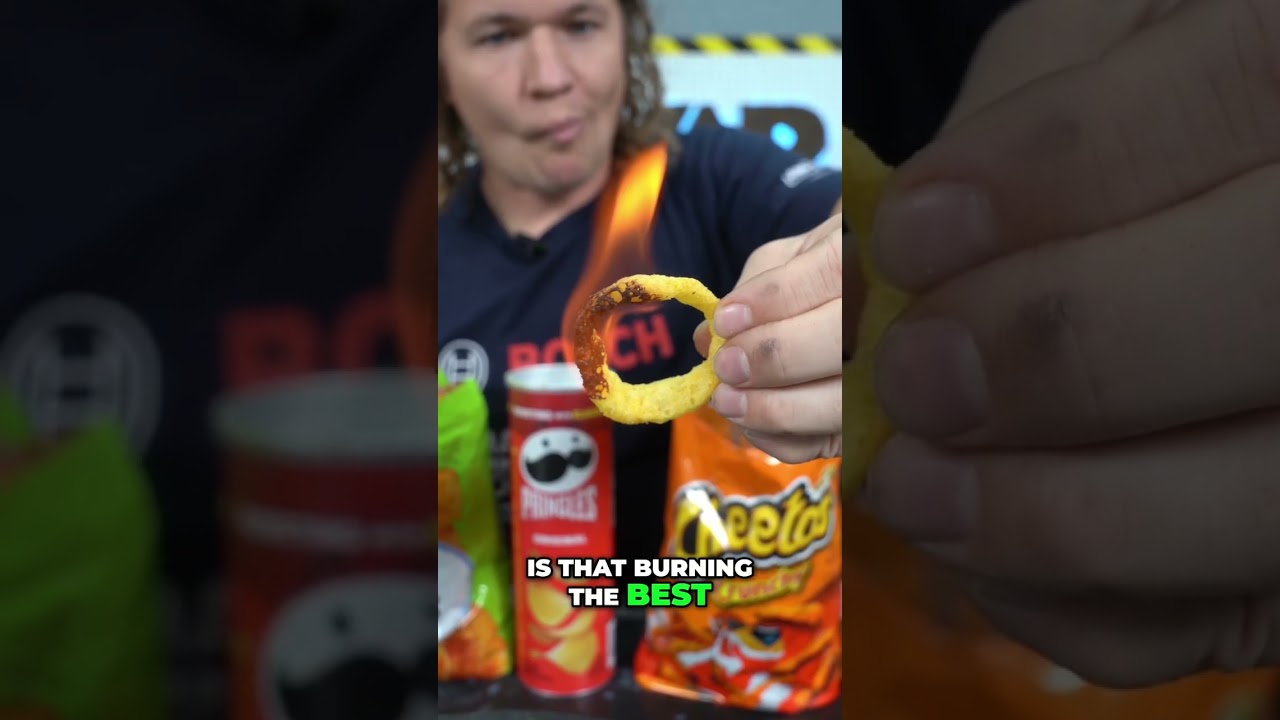 Testing whether Doritos can work as emergency fire starters